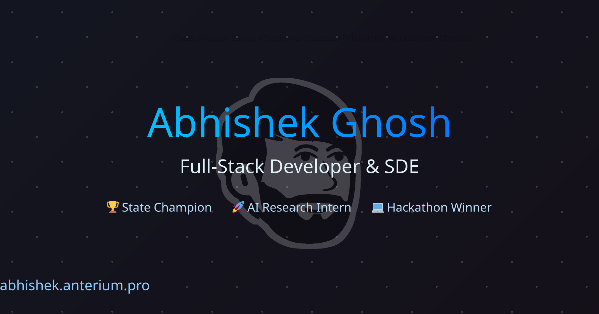 Abhishek Ghosh | Full-Stack Developer & SDE | Freelancer Portfolio